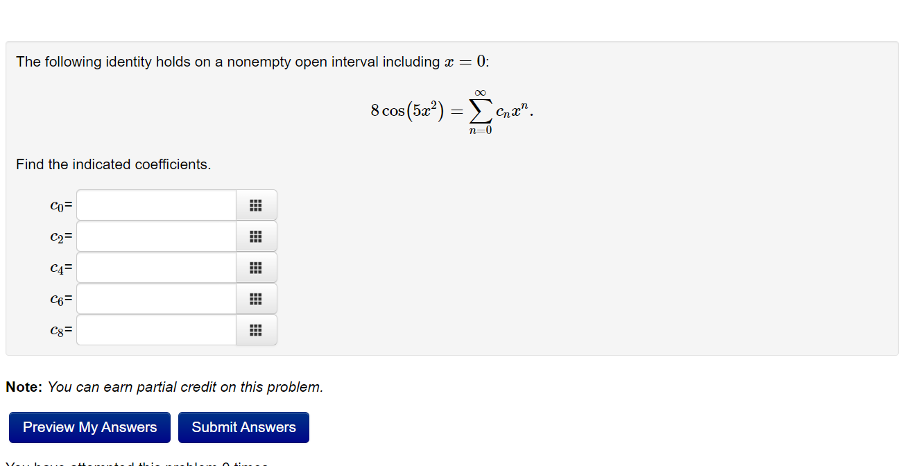 Solved The following identity holds on a nonempty open | Chegg.com