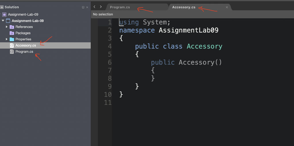 Solved C-Sharp Create a new class, in a separate file, | Chegg.com