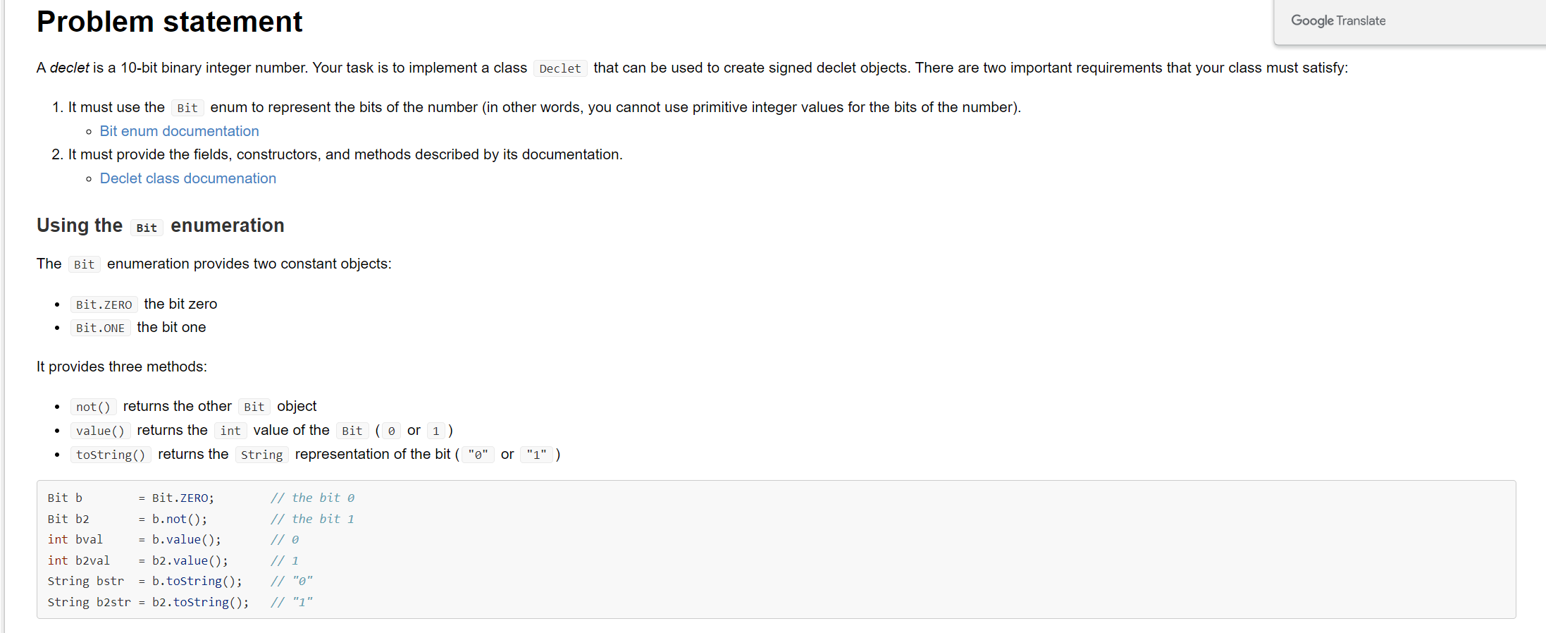 Solved Problem statement 1. It must use the Bit enum to | Chegg.com