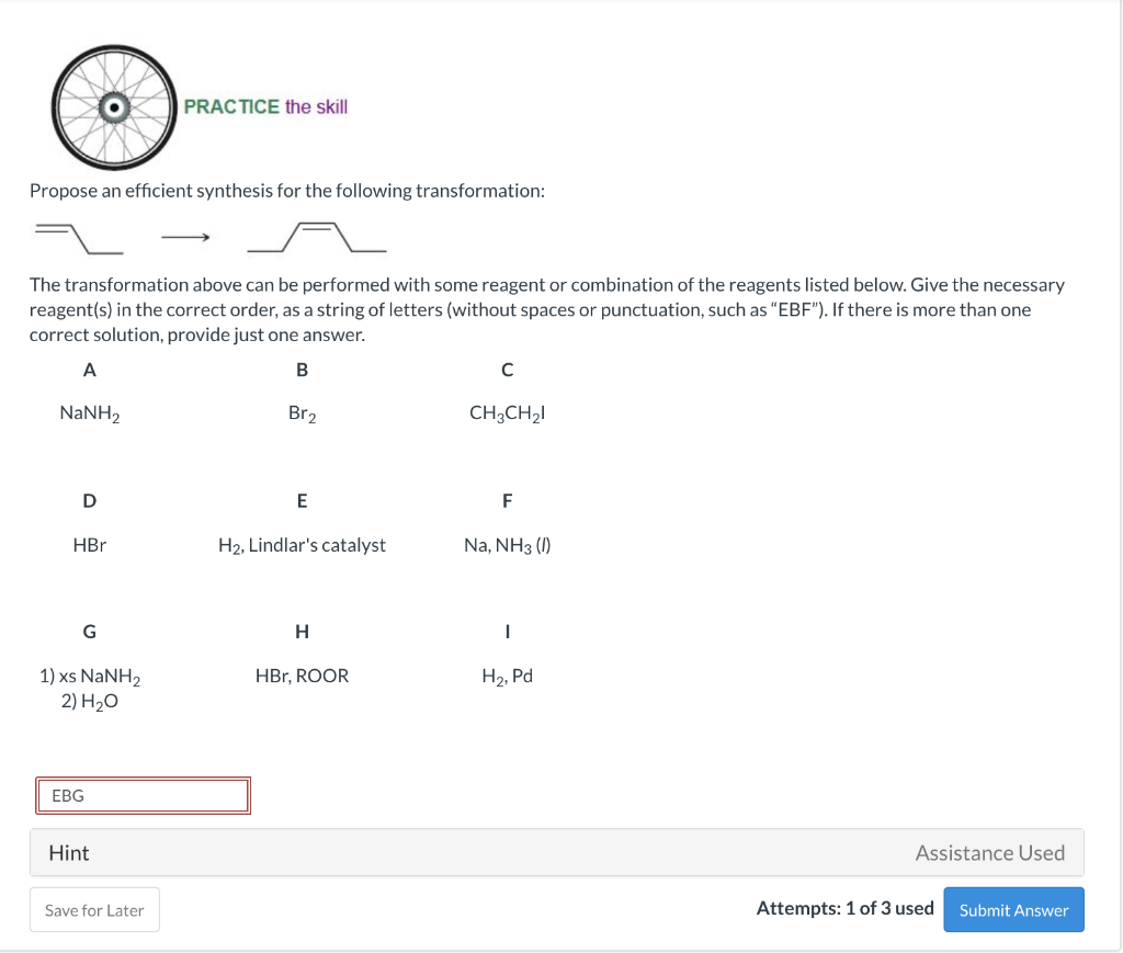 Solved PRACTICE the skill Propose an efficient synthesis for | Chegg.com