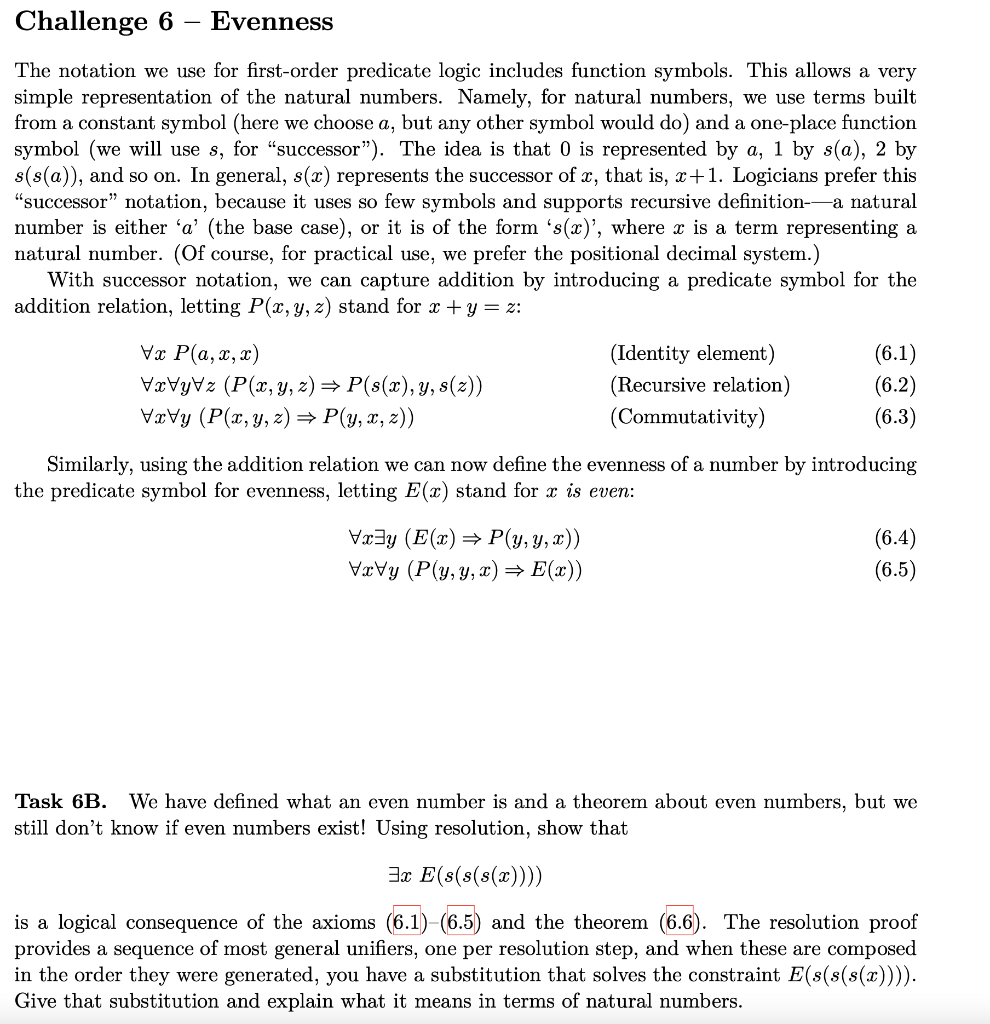 Solved Challenge 6− Evenness The notation we use for | Chegg.com