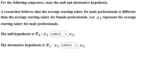 Solved For the following conjecture, state the null and | Chegg.com