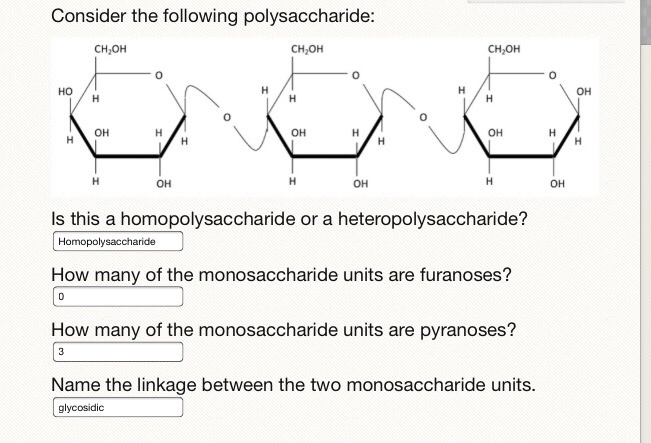 Solved Consider the following polysaccharide: Is this a | Chegg.com