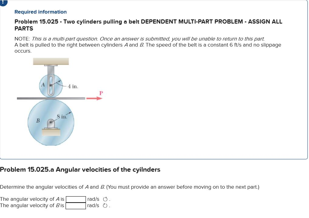 Solved Required information Problem 15.025 - Two cylinders | Chegg.com