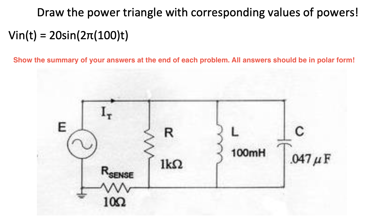 Solved Draw the power triangle with corresponding values of | Chegg.com