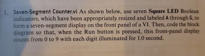 Solved Seven-Segment Counter.vi As shown below, use seven | Chegg.com