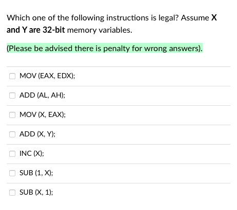 Solved Consider registers AL, AH, AX, and EAX. These are | Chegg.com