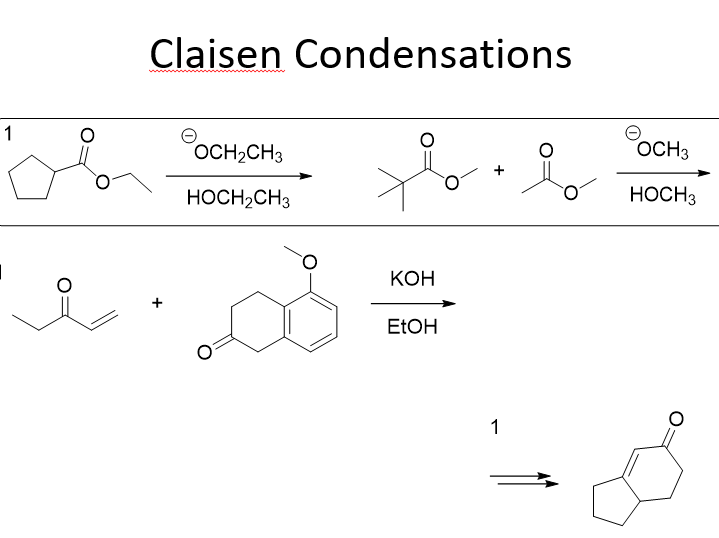 Solved Claisen Condensations OCH2CH3 OCH3 HOCH2CH3 HOCH3 KOH | Chegg.com