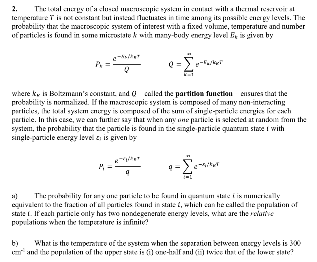 Solved 2. The total energy of a closed macroscopic system in | Chegg.com