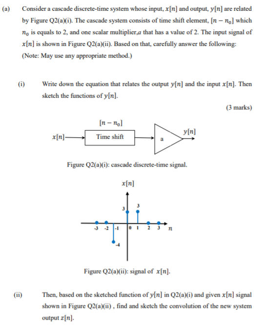 Solved (a) Consider a cascade discrete-time system whose | Chegg.com