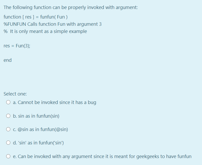 Solved The following function can be properly invoked with | Chegg.com