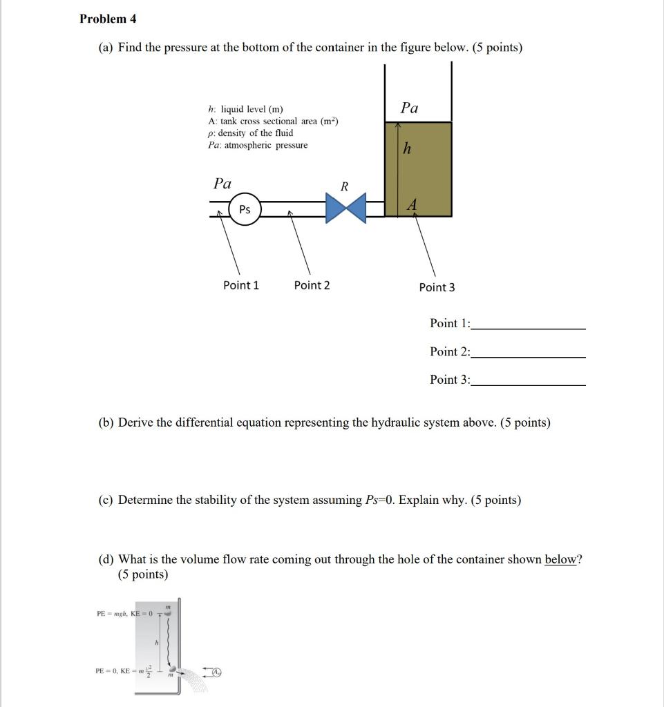 Solved Problem 4 (a) Find the pressure at the bottom of the | Chegg.com