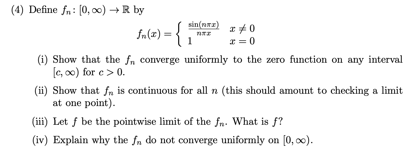 Solved When doing part (ii) of Problem 4, you may use the | Chegg.com