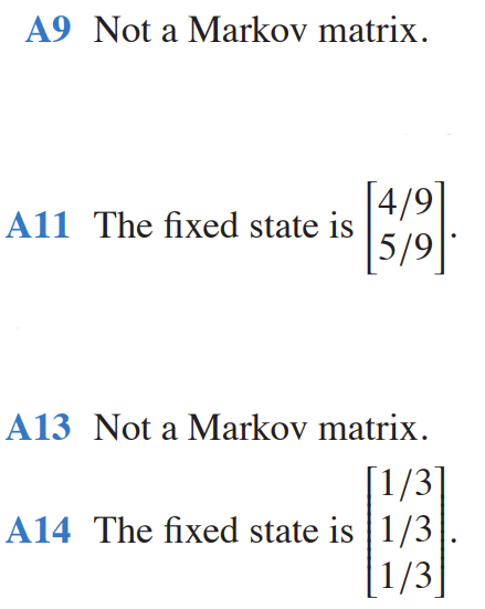 Solved For Problems A9-A14, determine whether the matrix is | Chegg.com