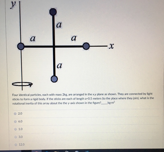 Solved Four identical particles, each with mass 2kg, are | Chegg.com