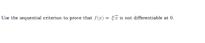 Solved Use The Sequential Criterion To Prove That Fx Yo