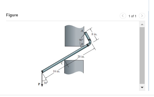 Solved The smooth pipe rests against the wall at the points | Chegg.com