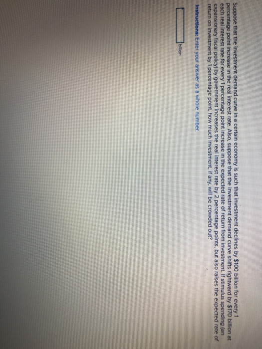 Solved Suppose that the percentage point increase in the | Chegg.com