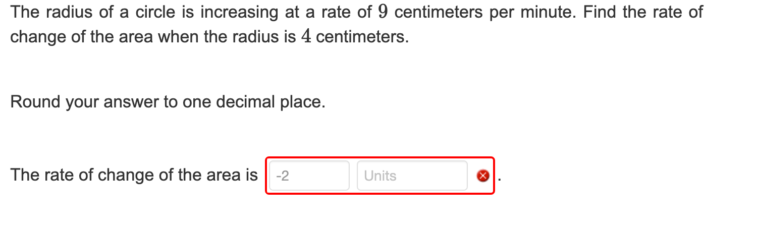 Solved The radius of a circle is increasing at a rate of 9 | Chegg.com