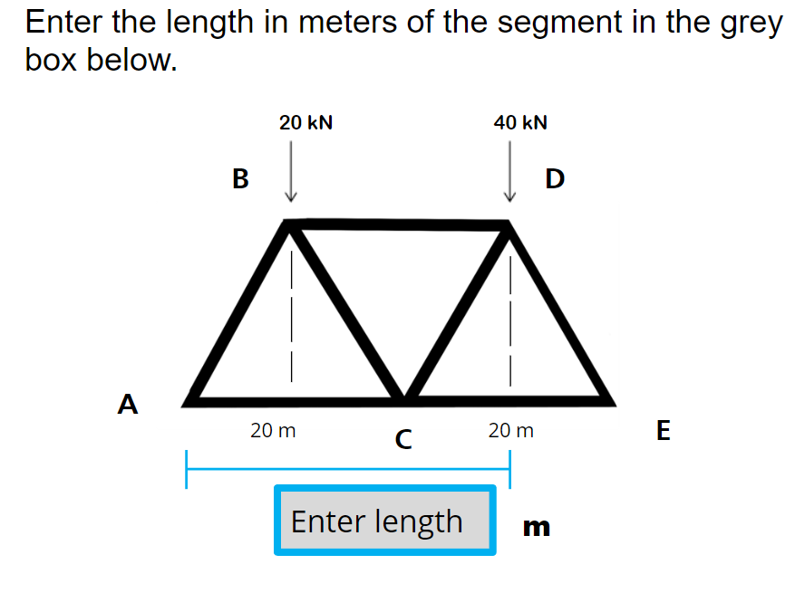 Solved Enter the length in meters of the segment in the grey | Chegg.com