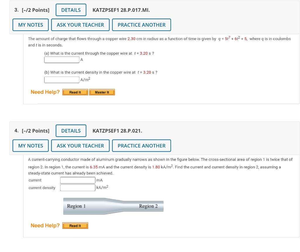 Solved 3. [-12 Points) DETAILS KATZPSEF1 28.P.017.MI. MY | Chegg.com Solved 3. [-12 Points) DETAILS KATZPSEF1 28.P.017.MI. MY | Chegg.com