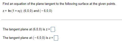 Solved Find an equation of the plane tangent to the | Chegg.com