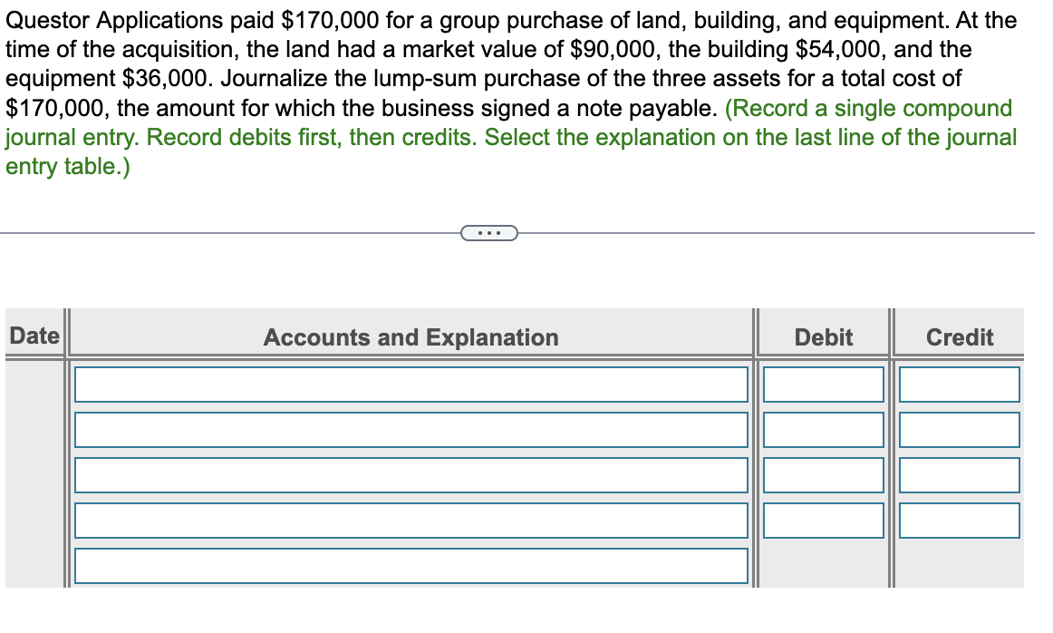 Solved Questor Applications paid $170,000 for a group | Chegg.com