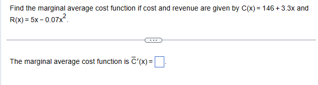 Solved Find the average cost function if cost and revenue | Chegg.com