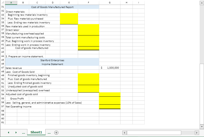 Solved 1. Calculate and dispose of overapplied or | Chegg.com