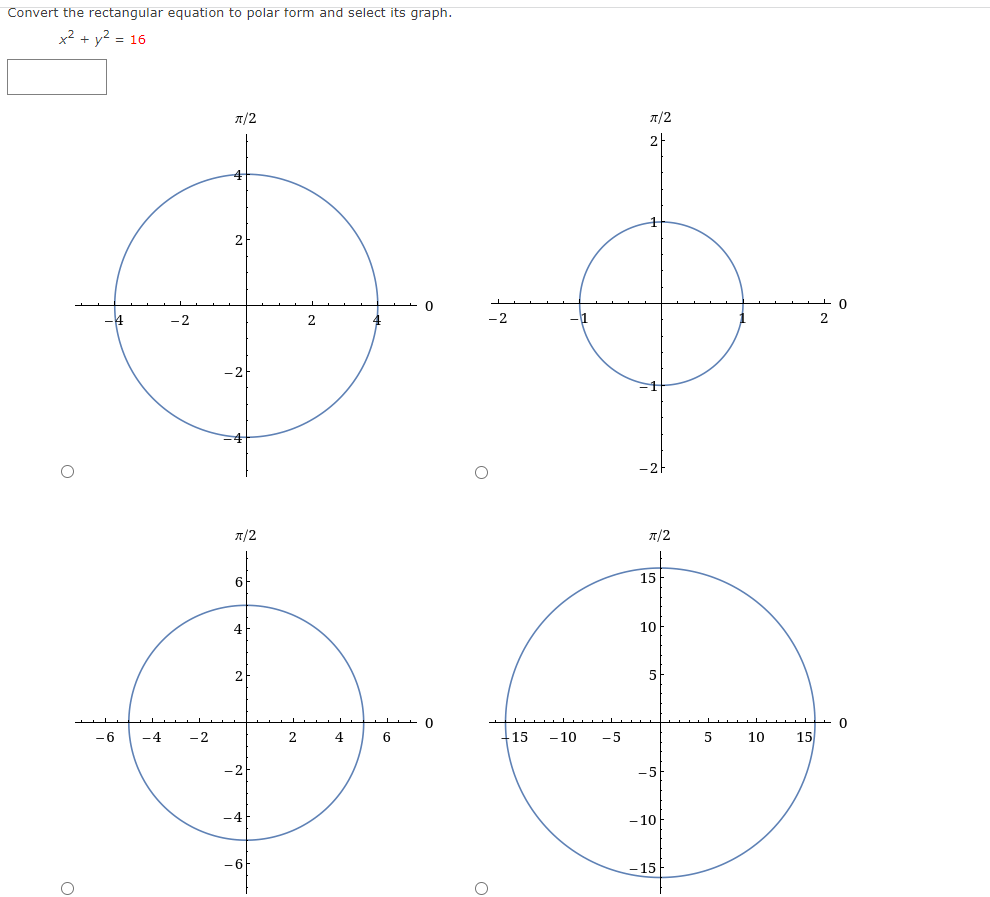 Solved Convert the rectangular equation to polar form and | Chegg.com