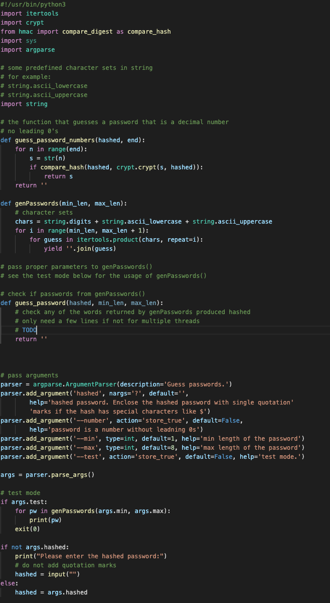 Solved Complete the function guess_password to guess | Chegg.com