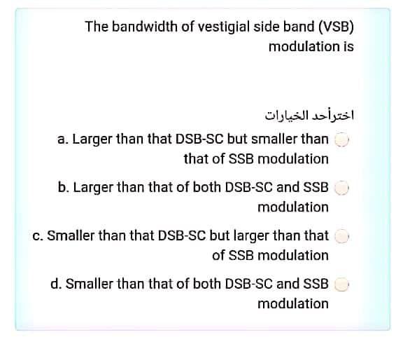Solved In NBFM the transmission bandwidth can be calculated | Chegg.com
