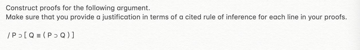 Solved Construct proofs for the following argument. Make | Chegg.com