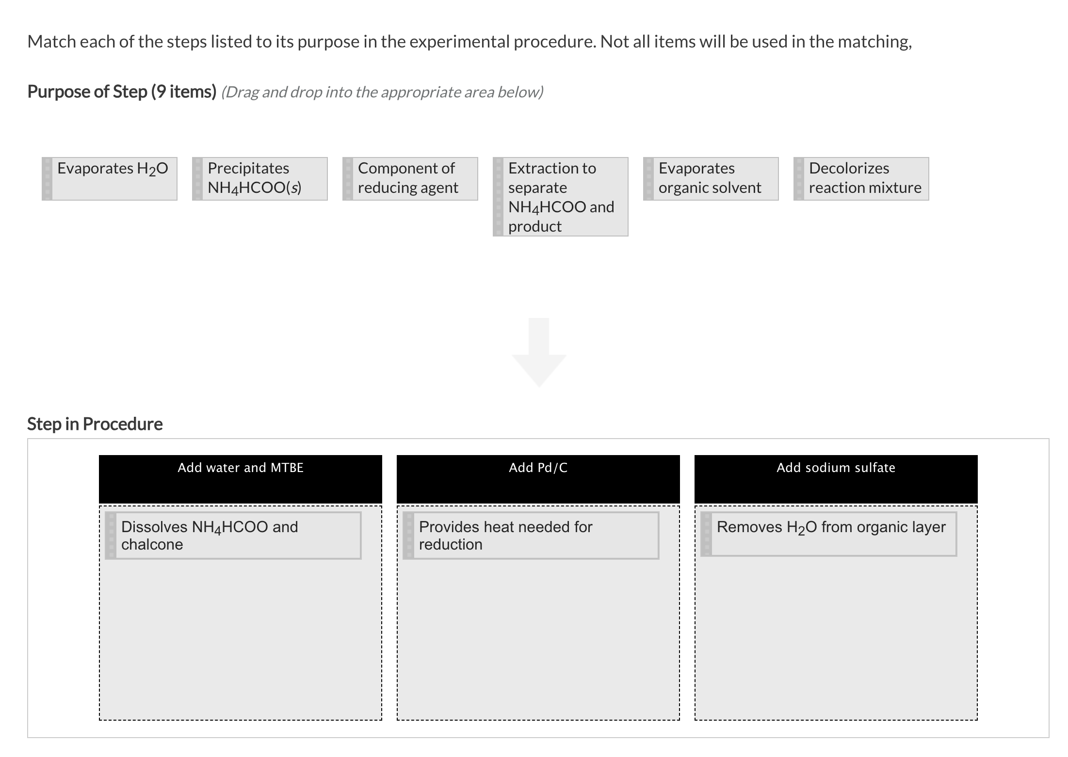 Solved Match each of the steps listed to its purpose in the | Chegg.com