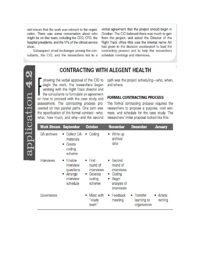 ENTERING ALEGENT HEALTH to application 4.1 for two | Chegg.com