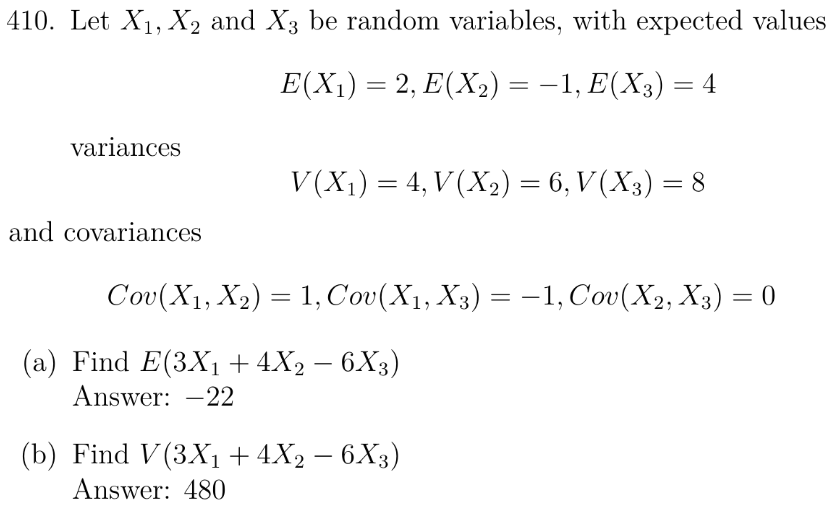 Solved Let x1,x2 ﻿and x3 ﻿be random variables, with expected | Chegg.com