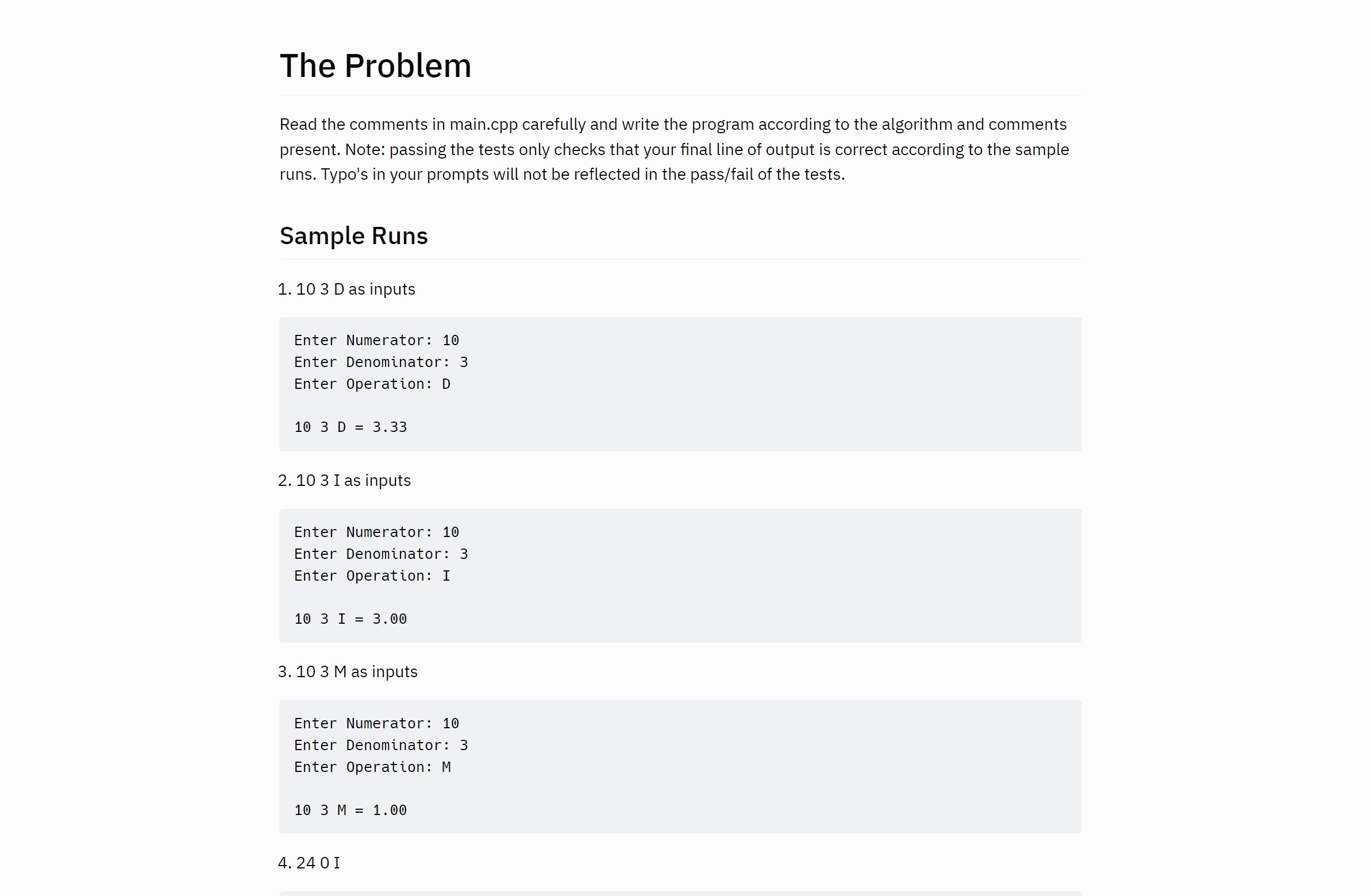 Solved The Problem Read the comments in main.cpp carefully | Chegg.com