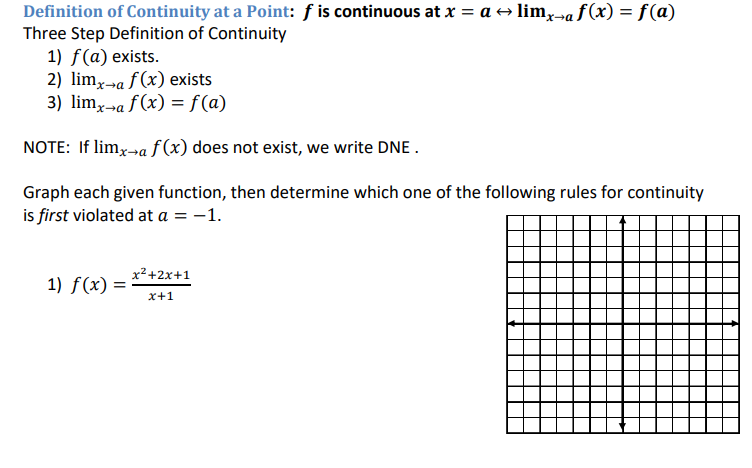 Solved Definition of Continuity at a Point: f is continuous | Chegg.com