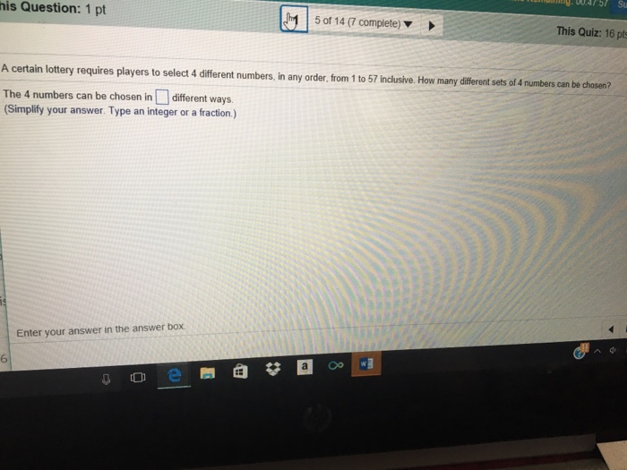 Solved A certain lottery requires players to select 4 | Chegg.com