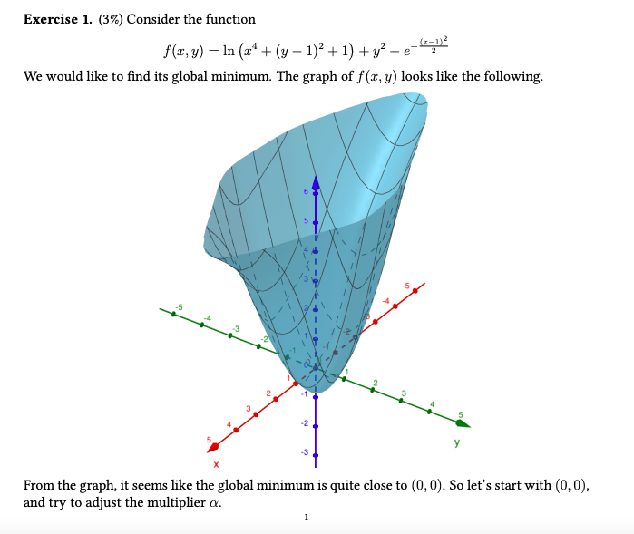 Exercise 1. (3%) ﻿Consider the | Chegg.com