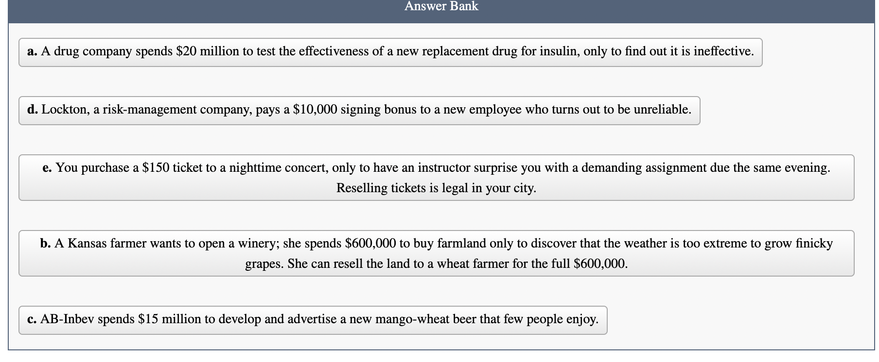 Solved Sort the items below into their appropriate | Chegg.com