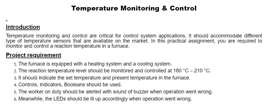 Solved Temperature Monitoring & Control Introduction | Chegg.com