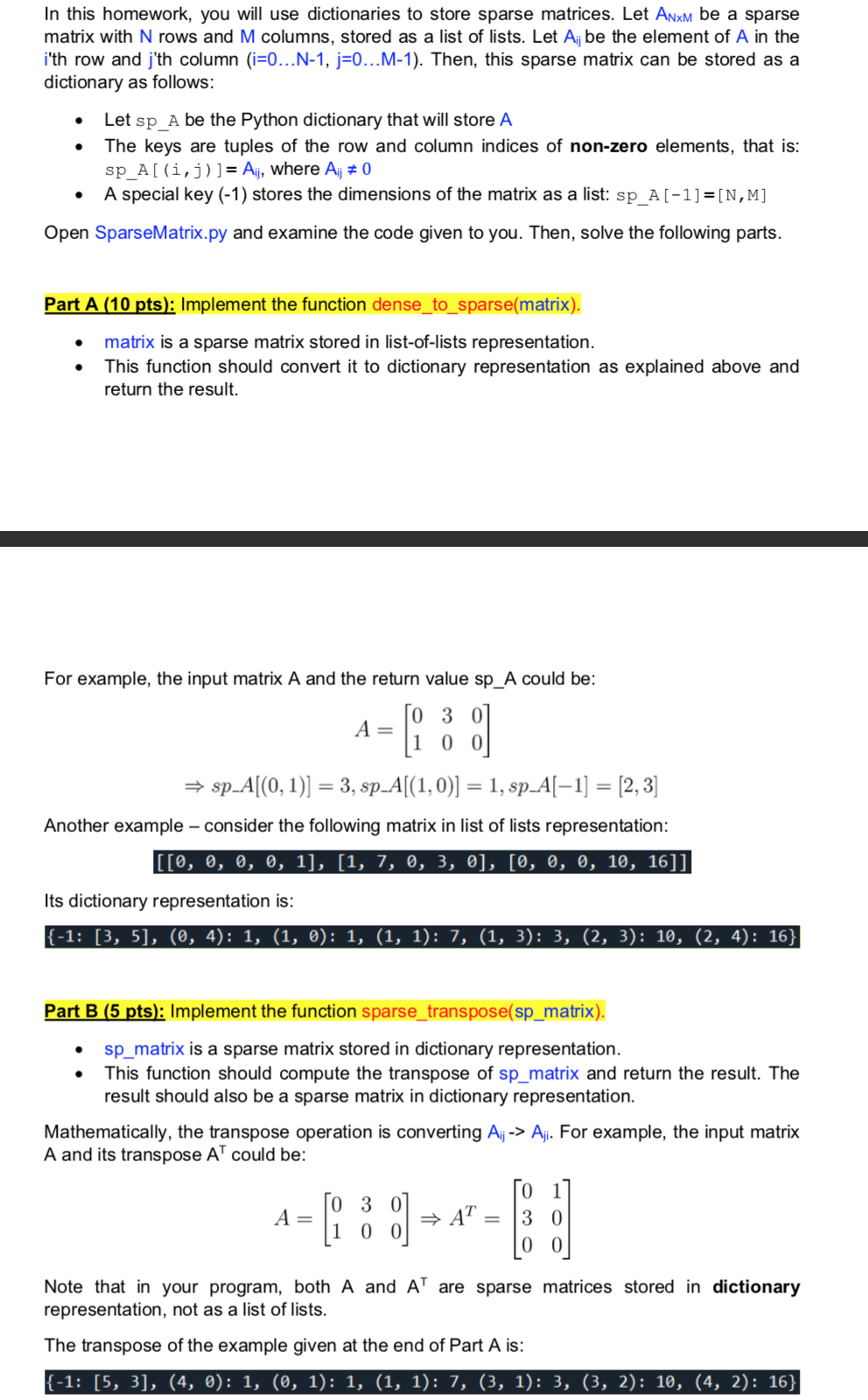 Solved In this homework, you will use dictionaries to store | Chegg.com
