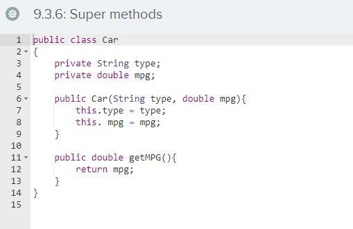 Solved In this exercise, you are given a completed Car | Chegg.com