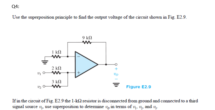 Solved Use the superposition principle to find the output | Chegg.com