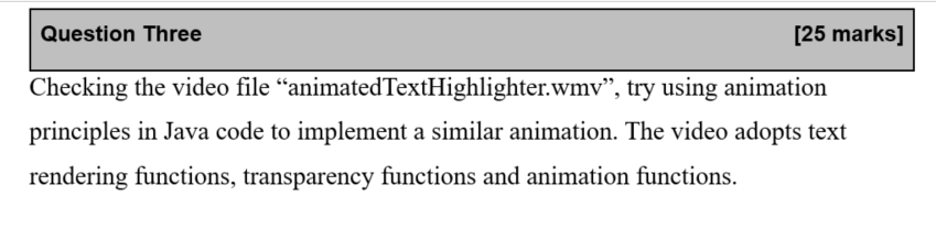 Question Three [25 marks] Checking the video file | Chegg.com