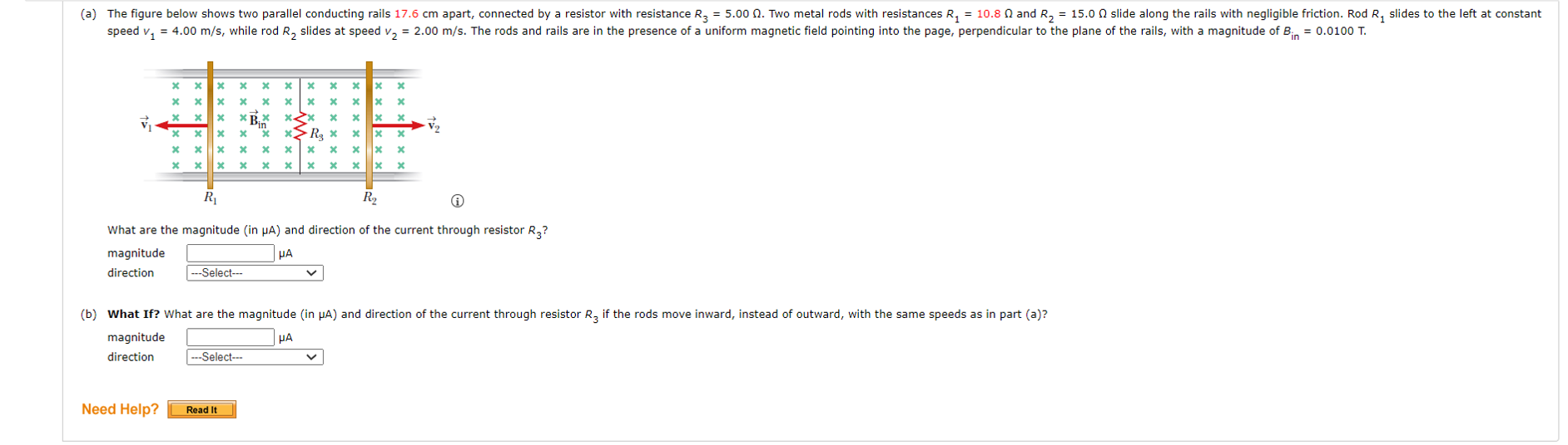 Solved (a) The figure below shows two parallel conducting | Chegg.com
