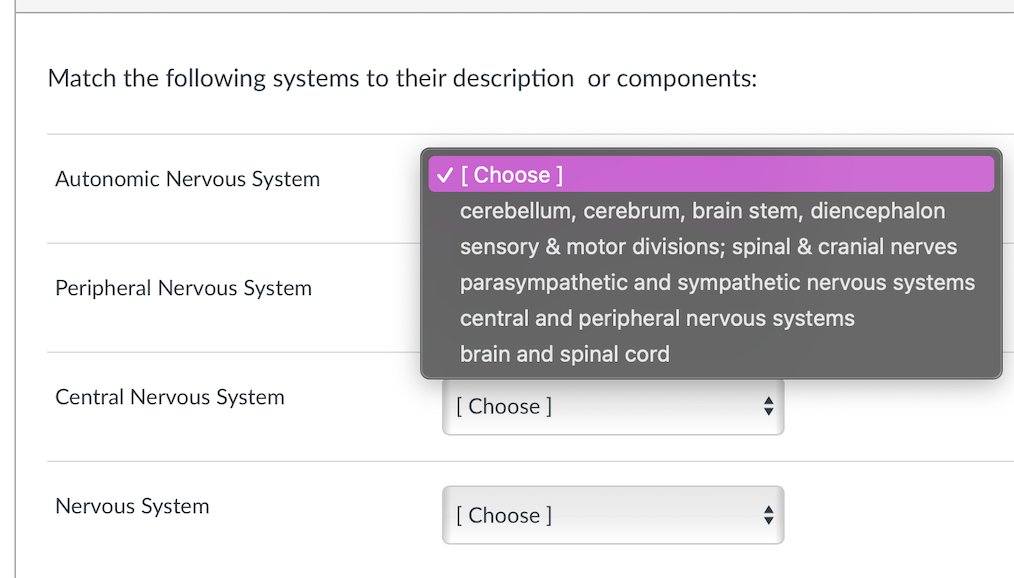 Solved Match the following systems to their description or | Chegg.com