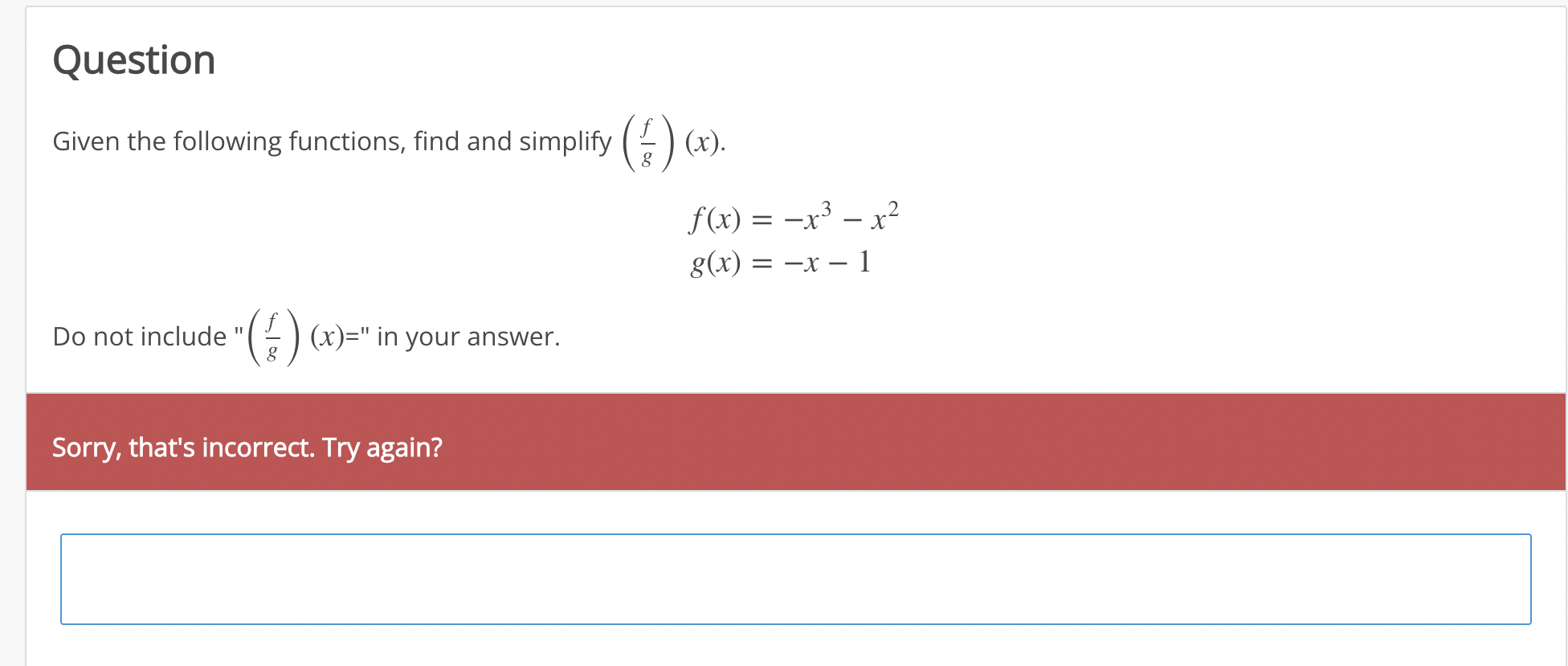 Solved Given the following functions, find and simplify | Chegg.com