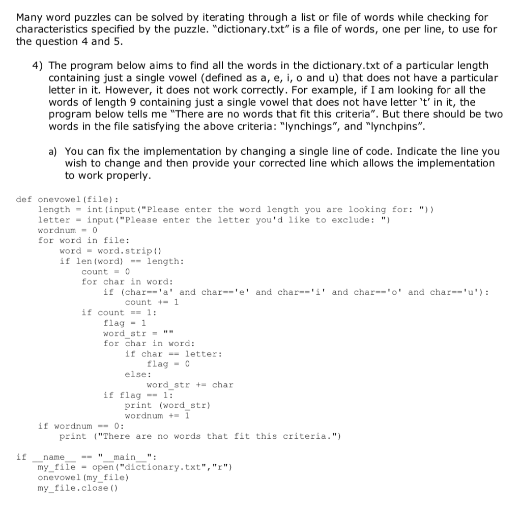 Solved Many word puzzles can be solved by iterating through | Chegg.com